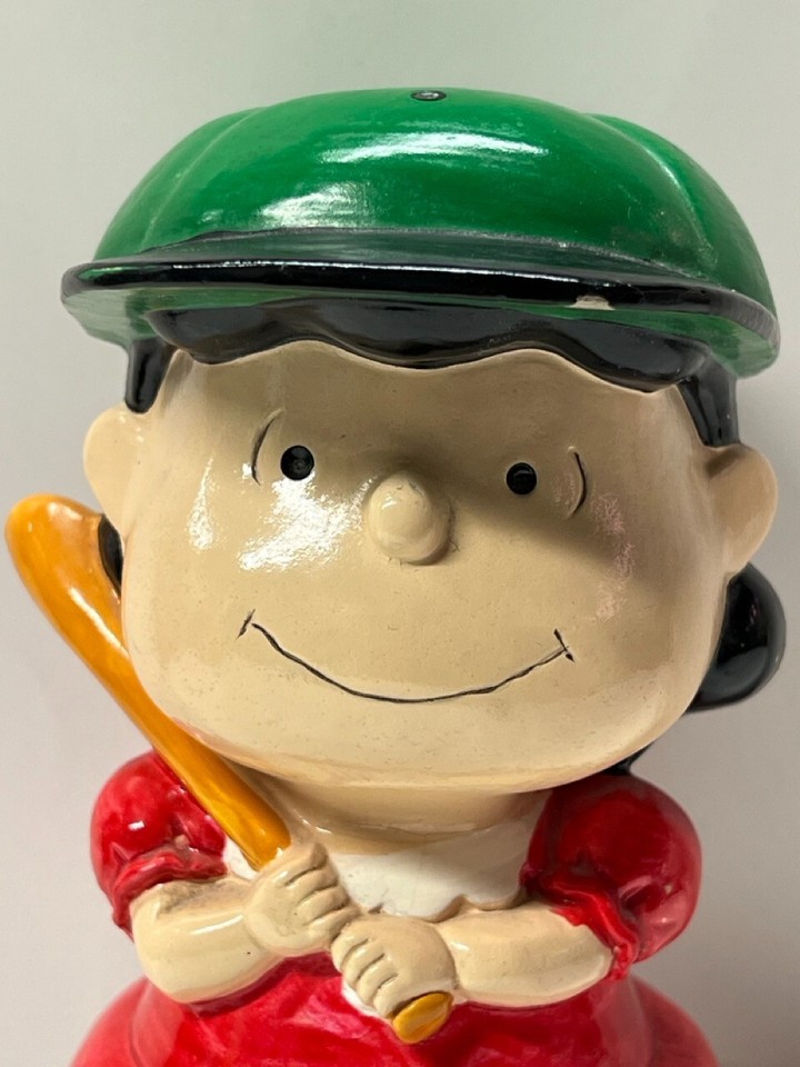 Vintage Large Peanuts Gang Lucy Baseball Ceramic Coin Bank Snoopy | eBay