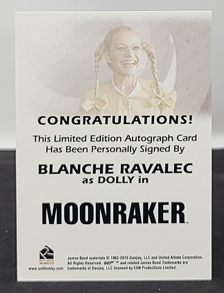 BLANCHE RAVALEC Signed 2011 Rittenhouse Mission Logs James Bond Card ...
