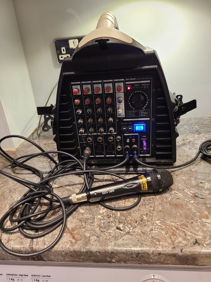 DJ Tech stage visa 200 140 Watt Portable PA System with MP3 Playback ...