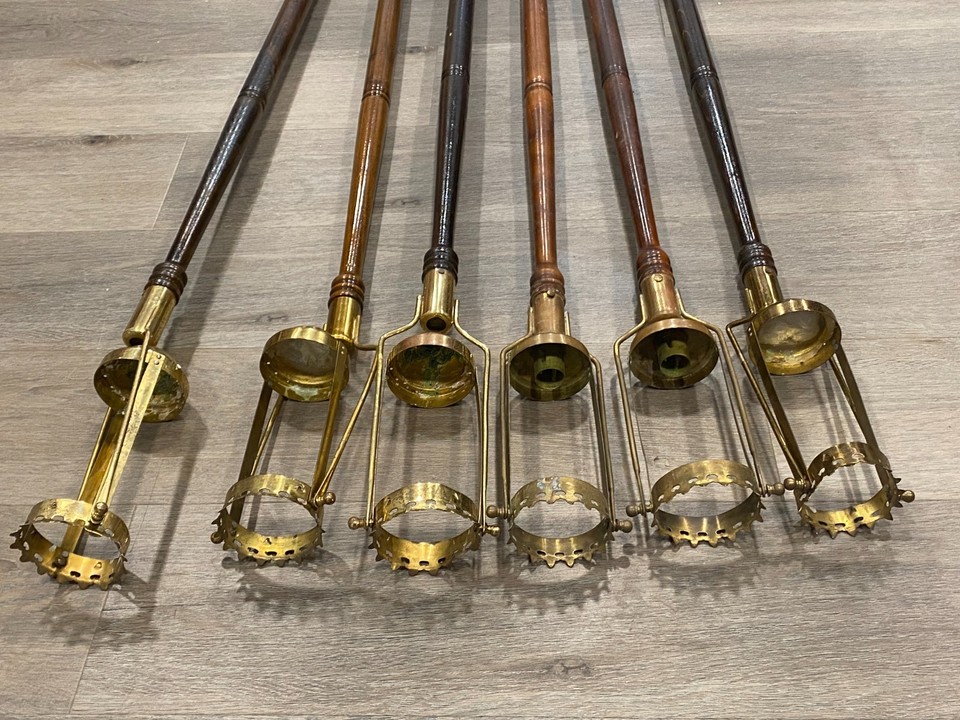 6 VINTAGE CHURCH PROCESSIONAL TORCHES (CANDLES) | eBay