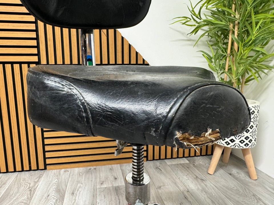 Gibraltar Saddle Drum Stool Throne with Back Rest / Height Adjustable # ...
