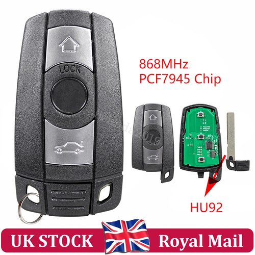 Car Smart Key Fob for BMW E81 E87 E88 E90 E91 E92 E92 868MHZ 3 Button ...