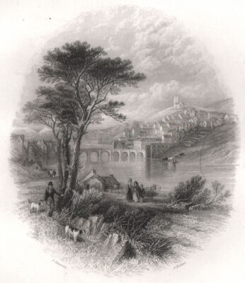 Ballyshannon, Donegal. Ireland 1835 old antique vintage print picture ...