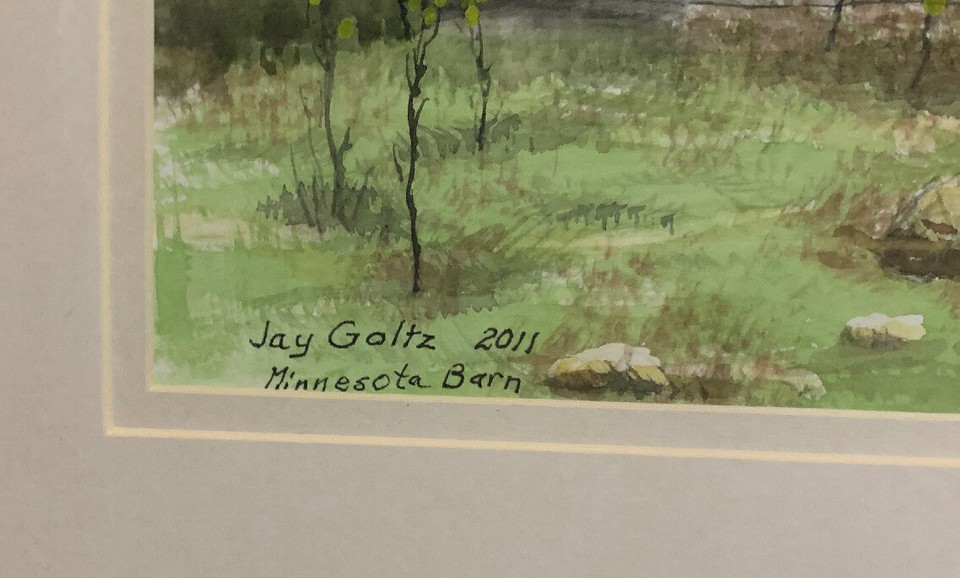 JAY GOLTZ ORIGINAL Watercolor “Minnesota Barn” PAINTING | eBay