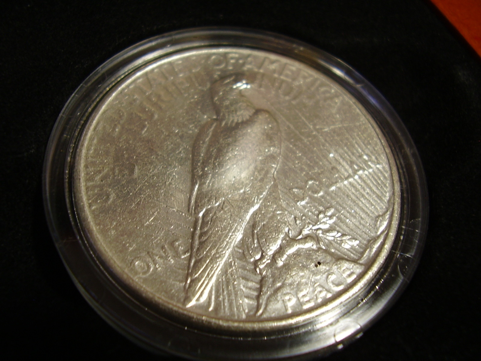 PEACE SILVER DOLLARS Pair of Coins Encased in Brilliant Uncirculated ...