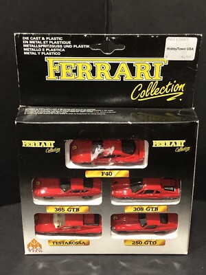 Ferrari Collection 5 Die Cast/Plastic MC TOY 365 GTB,250 GTO,F40,308 ...