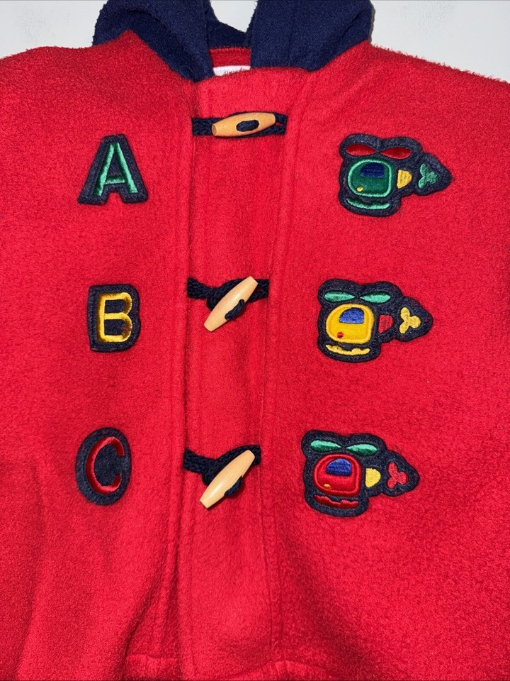 ALL MINE Vintage 90s PRIMARY COLOR BLOCK FLEECE JACKET COAT 24 Months ...