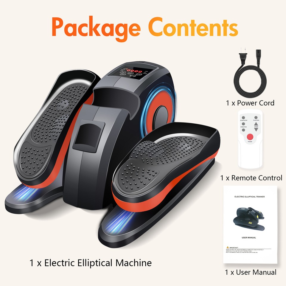 Ellipse Electric Elliptical Machine Under Desk Leg Exerciser Fully ...