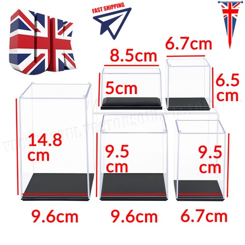 Small Acrylic Display Case Dustproof Box Perspex Clear Collectibles 1: ...
