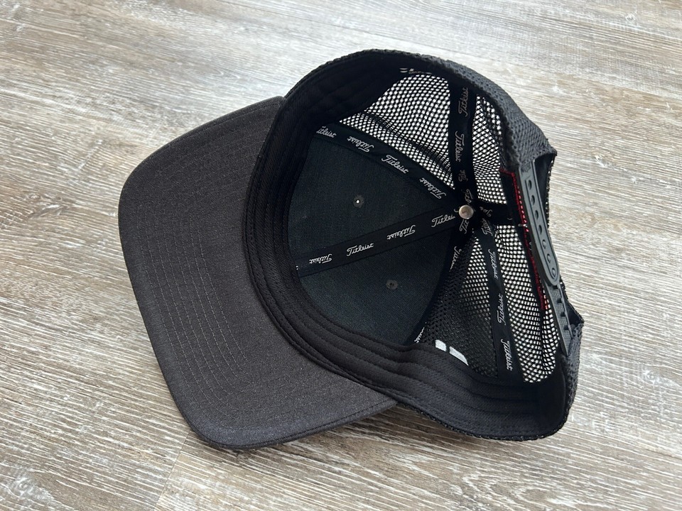 Titleist Patch Hat Golf Logo Black Embroidered Pro V1 Snapback Mesh ...