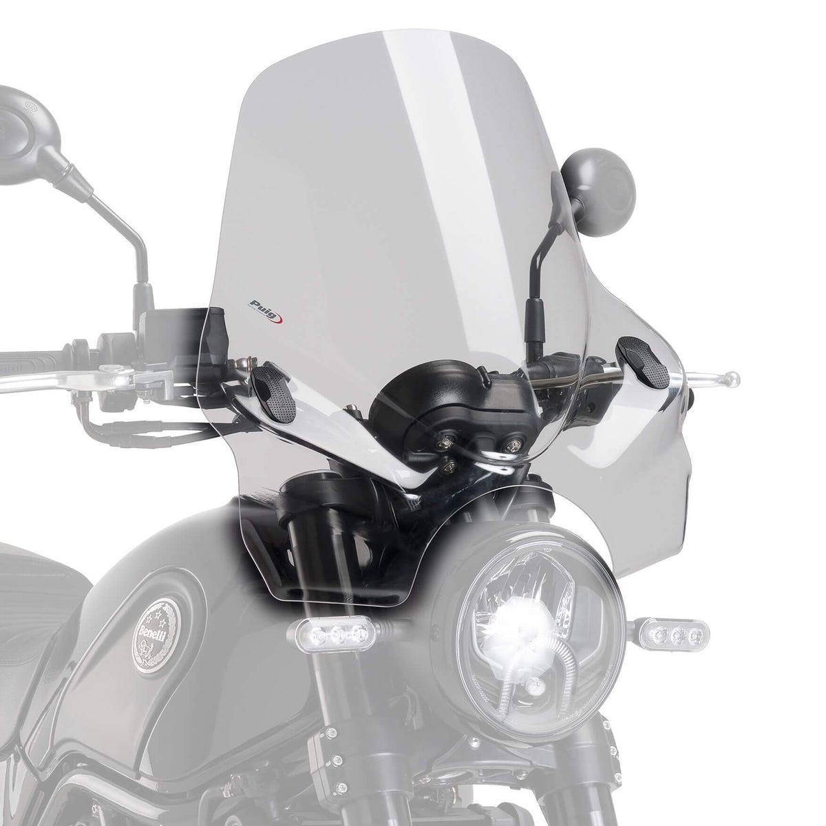 Puig Touring 1 Screen Windshield Clear Royal Enfield Interceptor 650 18 ...