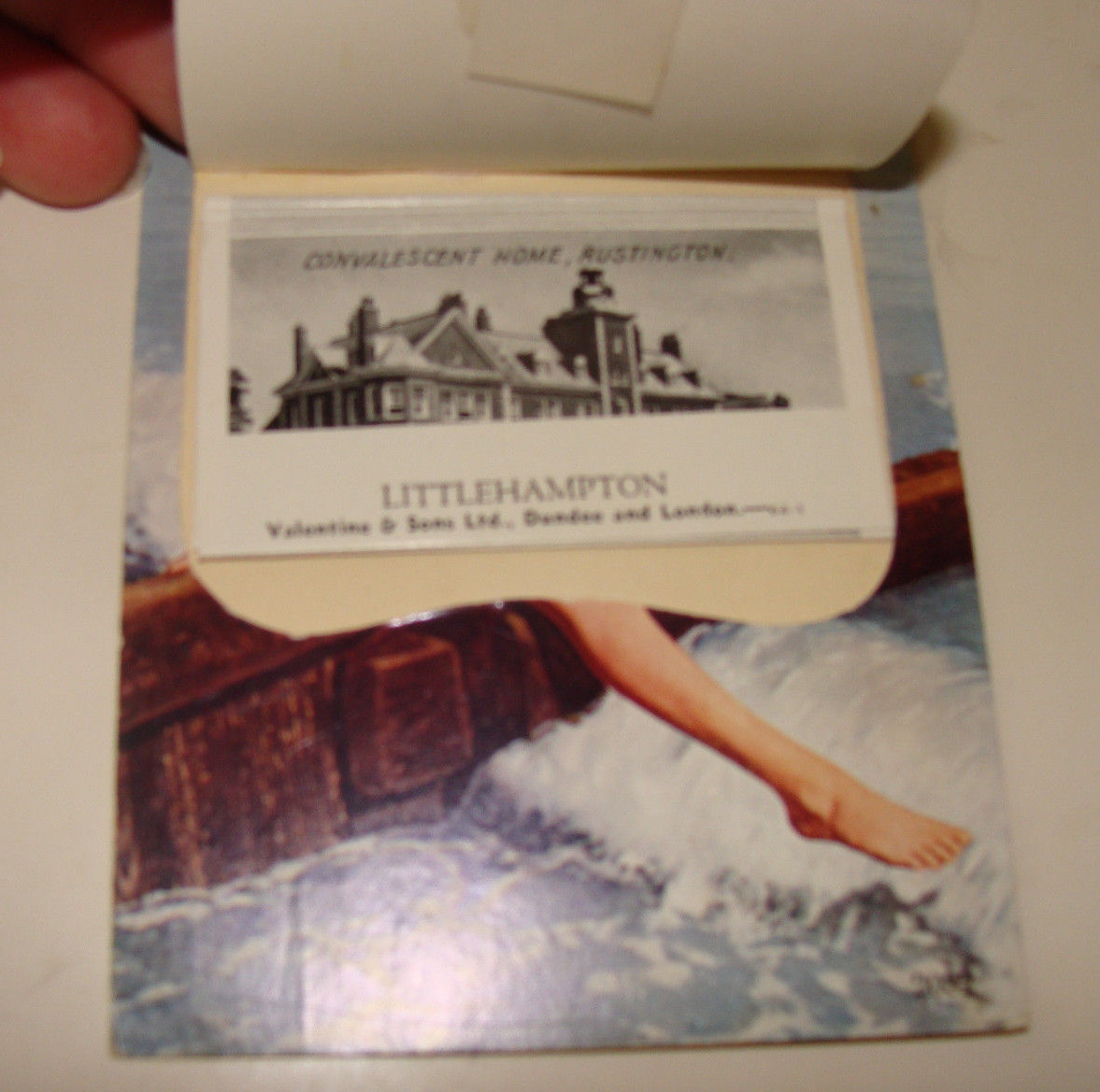 Valentines Mailing Novelty UK postcard Life at Littlehampton pull-out ...