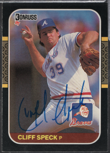 Cliff Speck Braves Autographed 1986 Leaf #571 w/COA 122923NPCD133 | eBay