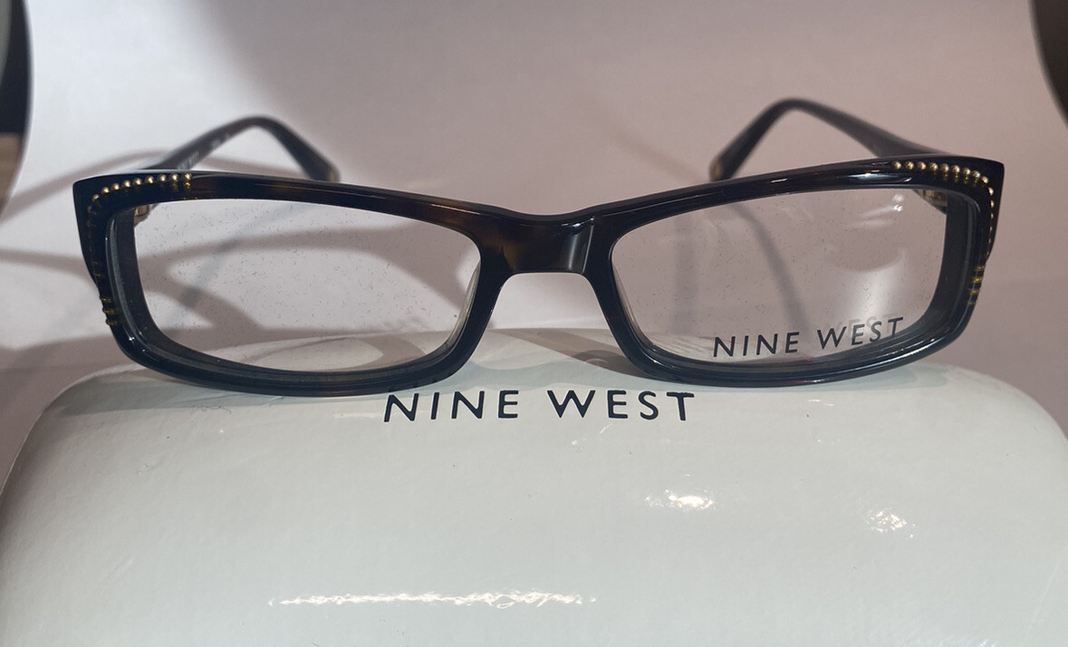 Nine West Women’s Frames NW5021 206 Tortoise Brown Rectangular 50-16 ...
