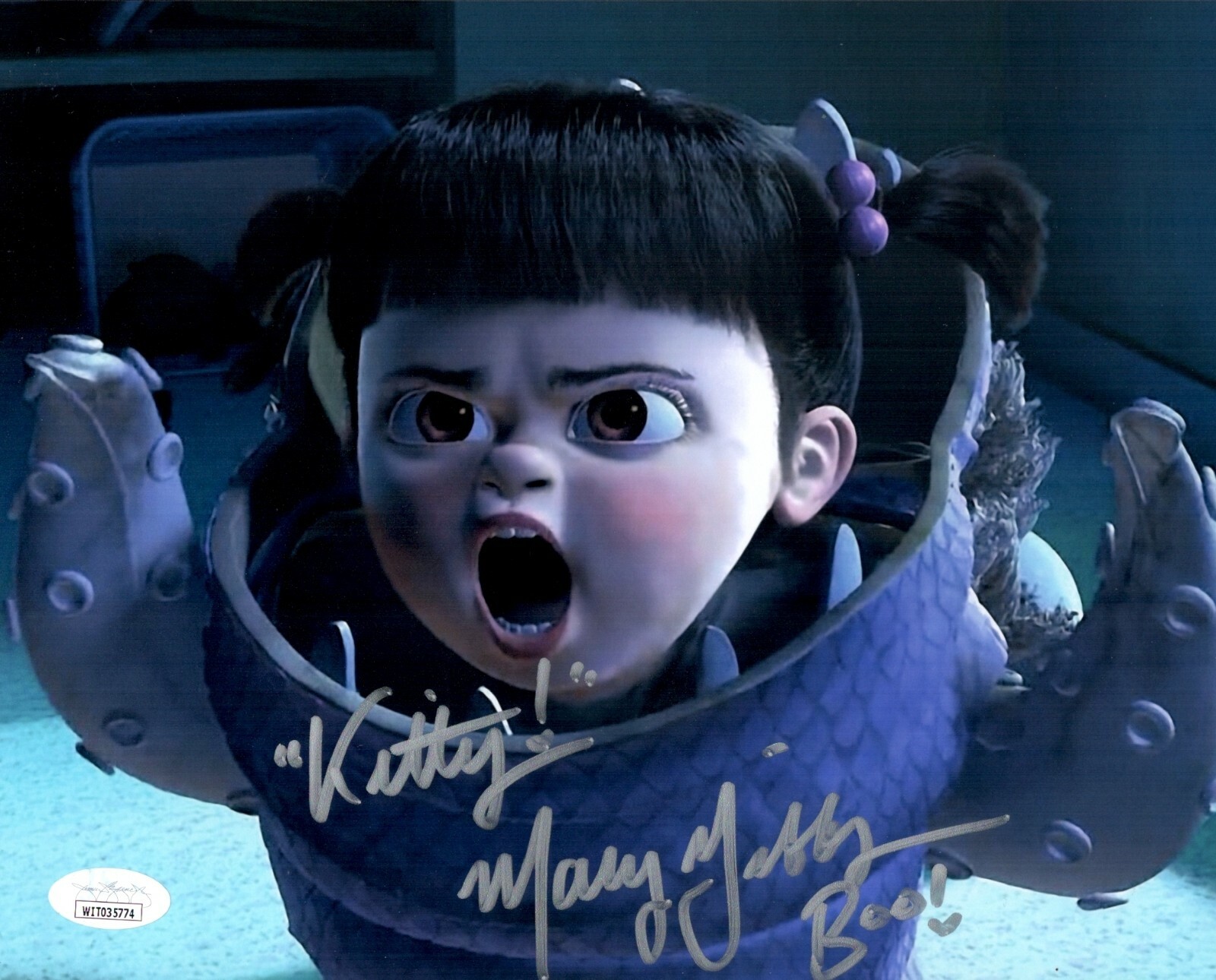 MARY GIBBS Signed Boo MONSTERS INC 8x10 Photo Disney Autograph JSA COA ...