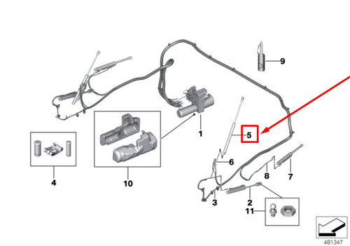 NEW BMW 2 F23 LEFT TENSIONING ROD HYDRAULIC CYLINDER 54347421759 ...