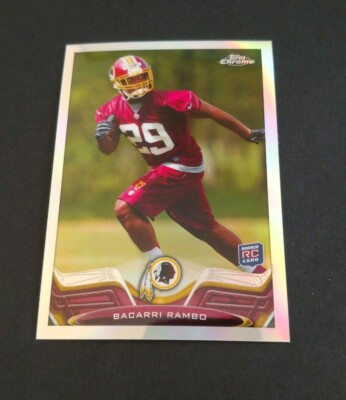 2013 Topps Chrome Football Refractor Rookie #208 Bacarri Rambo Redskins ...