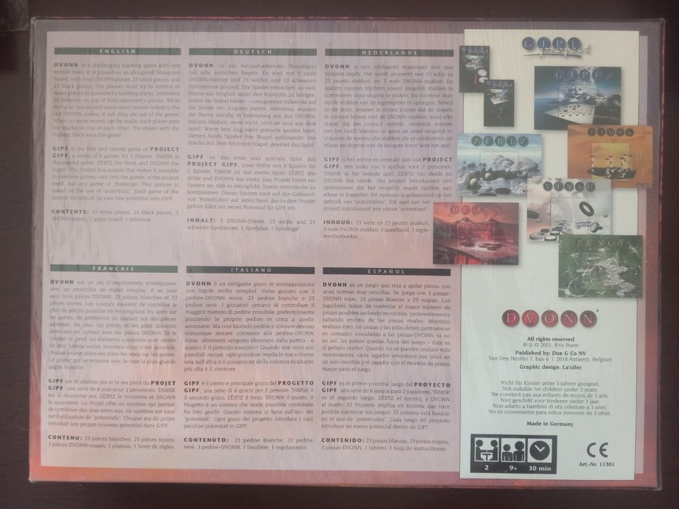 NEW SEALED - DVONN Strategy Board Game (Gipf Project, 2008) | eBay