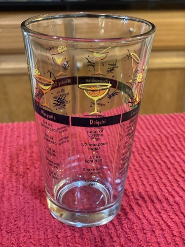 Libby Libbey Cocktail Mixed Drink Recipe Glass Bar Ware Barware Vintage ...