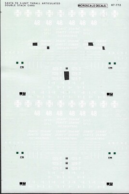 Microscale Decals - # 87-772 - Used - Santa Fe | eBay