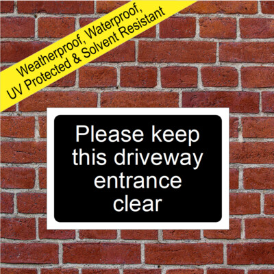 Please keep the driveway entrance clear sign 5547 Custom made ...
