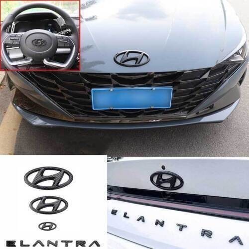 Carbon Fiber Front Rear Emblem Letter Logo Badge 10X For Hyundai ...
