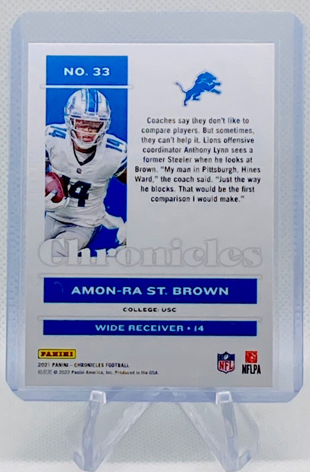 2021 Panini Chronicles Football Amon-Ra St. Brown Rookie Card #33 ...