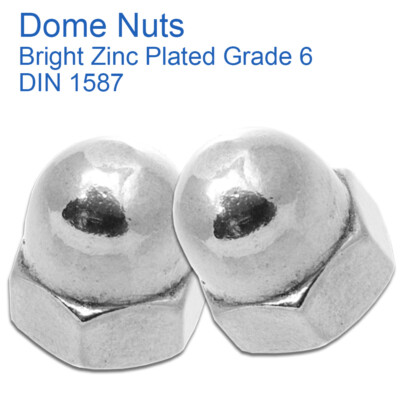 M3 M4 M5 M6 M8 M10 M12 M14 M16 M18 M20 DOME NUTS HEXAGON DOMED NUTS BZP GRADE 6 | eBay UK