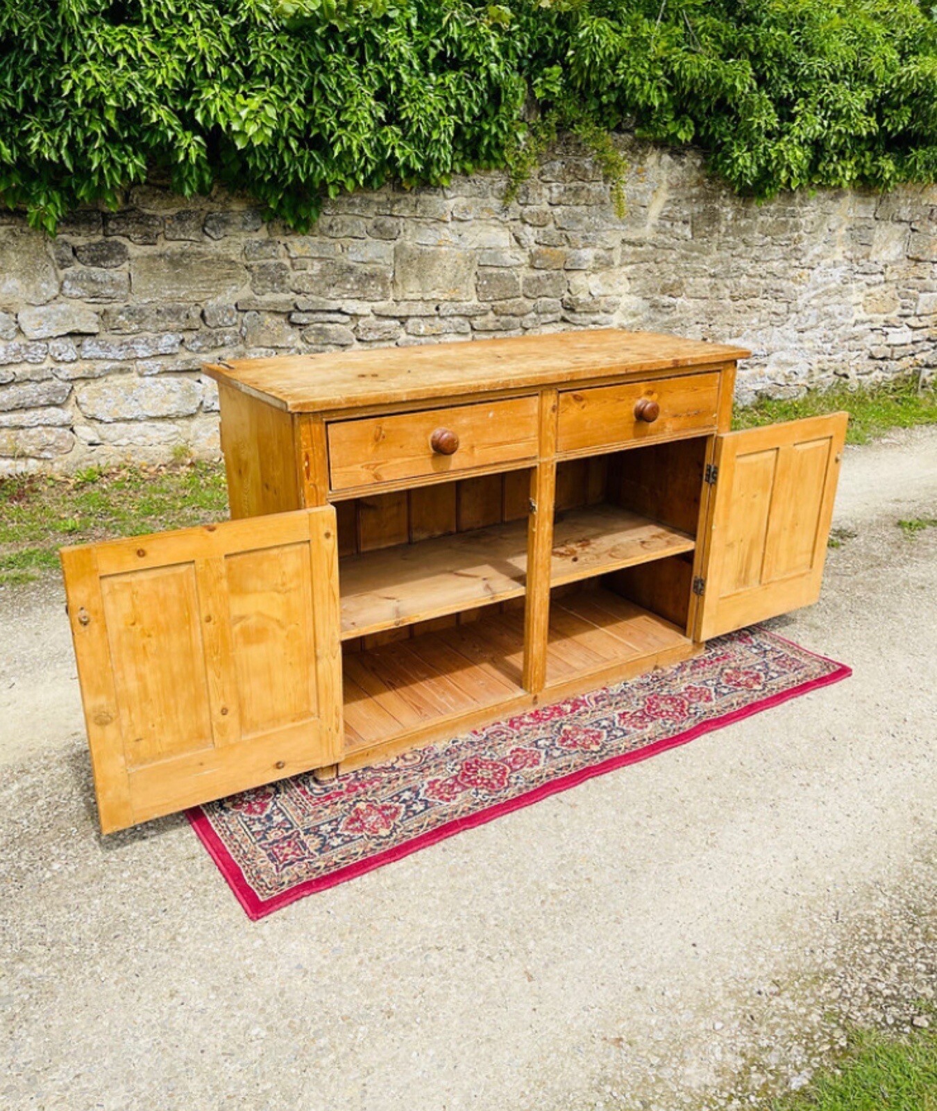 Victorian Estate kitchen / scullery cabinet and cupboard base in pine ...