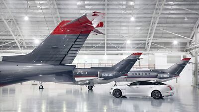 Aircraft jaguar xj hangar car vehicle private jet Custom Gaming Mat ...