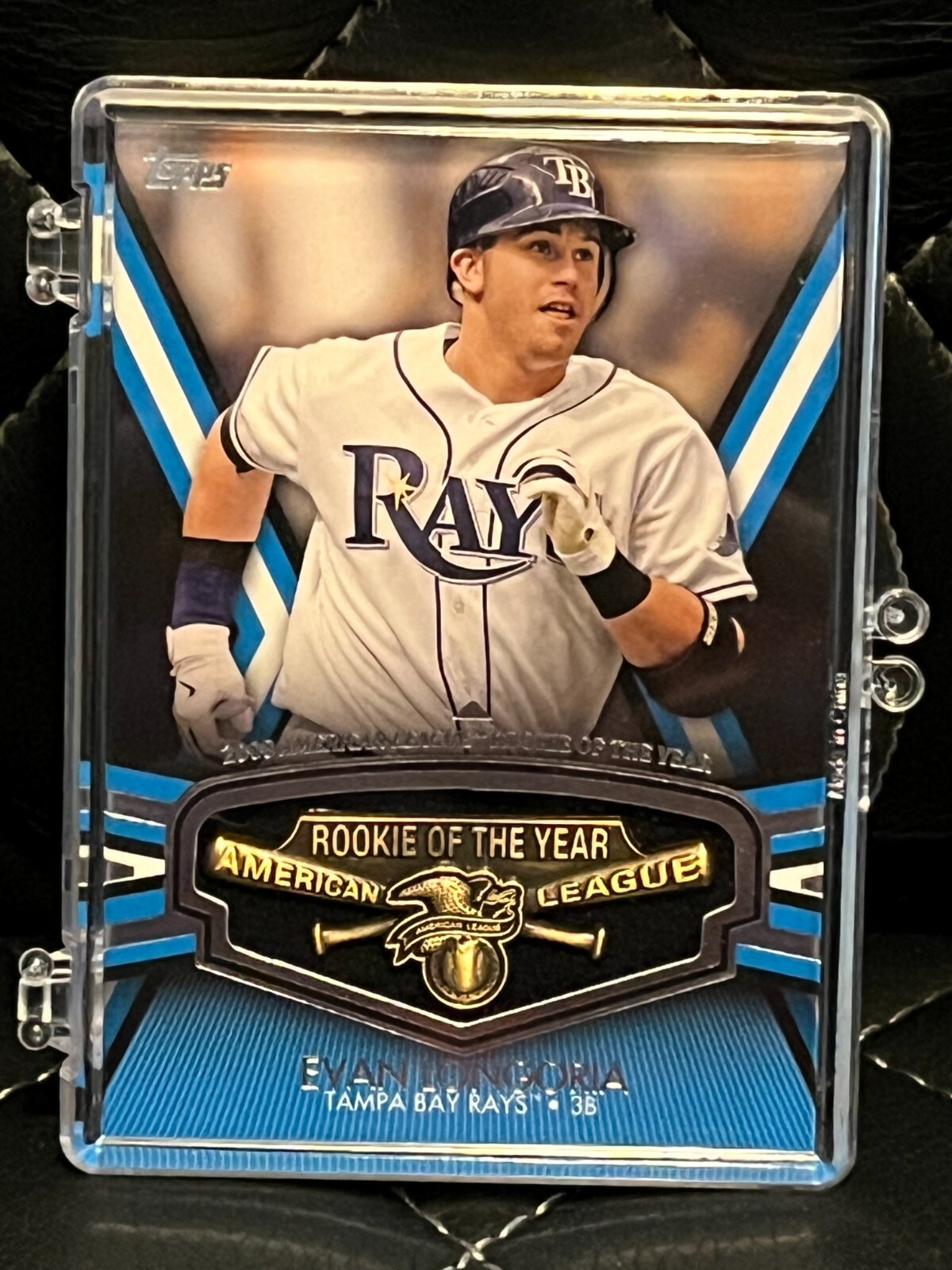 2013 Topps Commemorative Rookie of the Year Trophy Evan Longoria ...