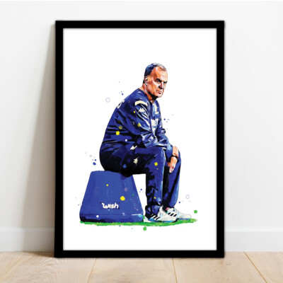 LEEDS UNITED - MARCELO BIELSA ART - FRAMED PRINT POSTER. | eBay UK