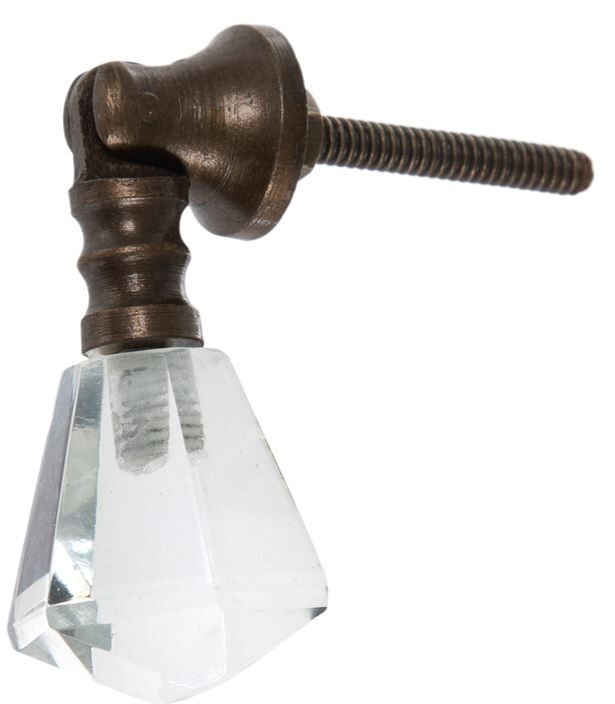 Antique Brass Style Drawer Pulls Handles Teardrop Glass Kitchen Cabinet Knobs | eBay