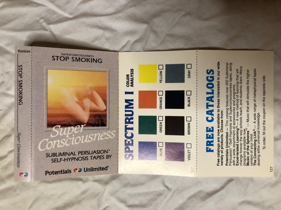 Super Consciousness Stop Smoking Audio Cassette Tape - Subliminal ...