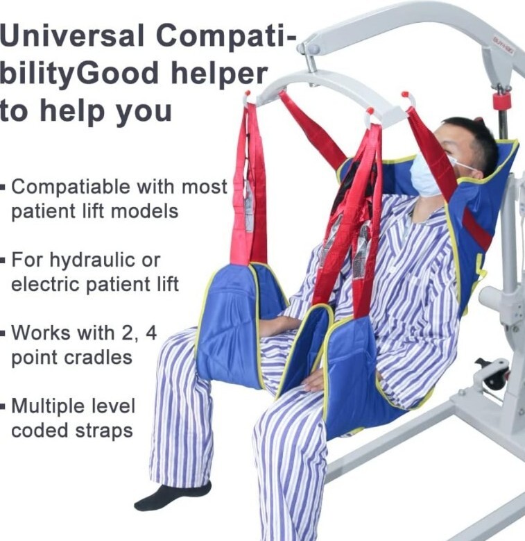 Universal Patient Lift Sling, Full Body Lifts Slings with Head and Back ...