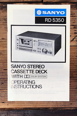 Sanyo RD 5350 Cassette Owner / User Manual *Original* | eBay