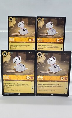 Disney Lorcana Rolly - Hungry Pup 21/204 4 Cards Playset Into the ...