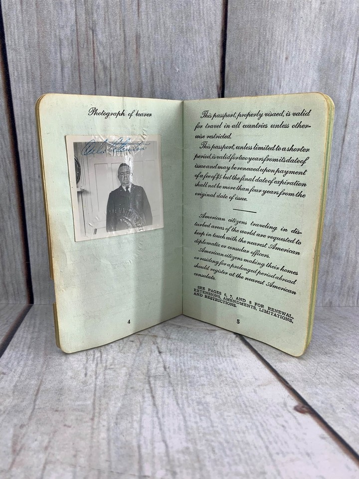 Vintage 1954 US Passport for Lt Colonel US Air Force Lots of Stamps | eBay