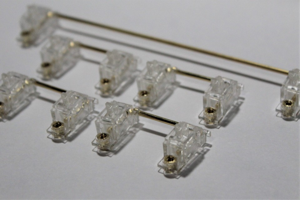 Durock V2 PCB Mount Screw-in Stabilizers Gold Plated 2u 6.25 7u Clear ...