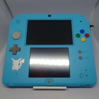 Nintendo 2DS Sun Moon Light Blue Console Only Pikachu Pokemon japan Ver ...
