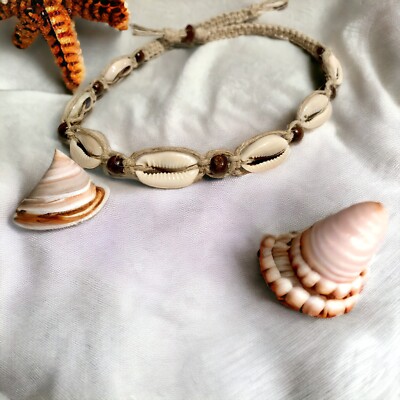 Custom Cowrie Shell Hemp Necklace – Earthy Boho Beachwear | eBay