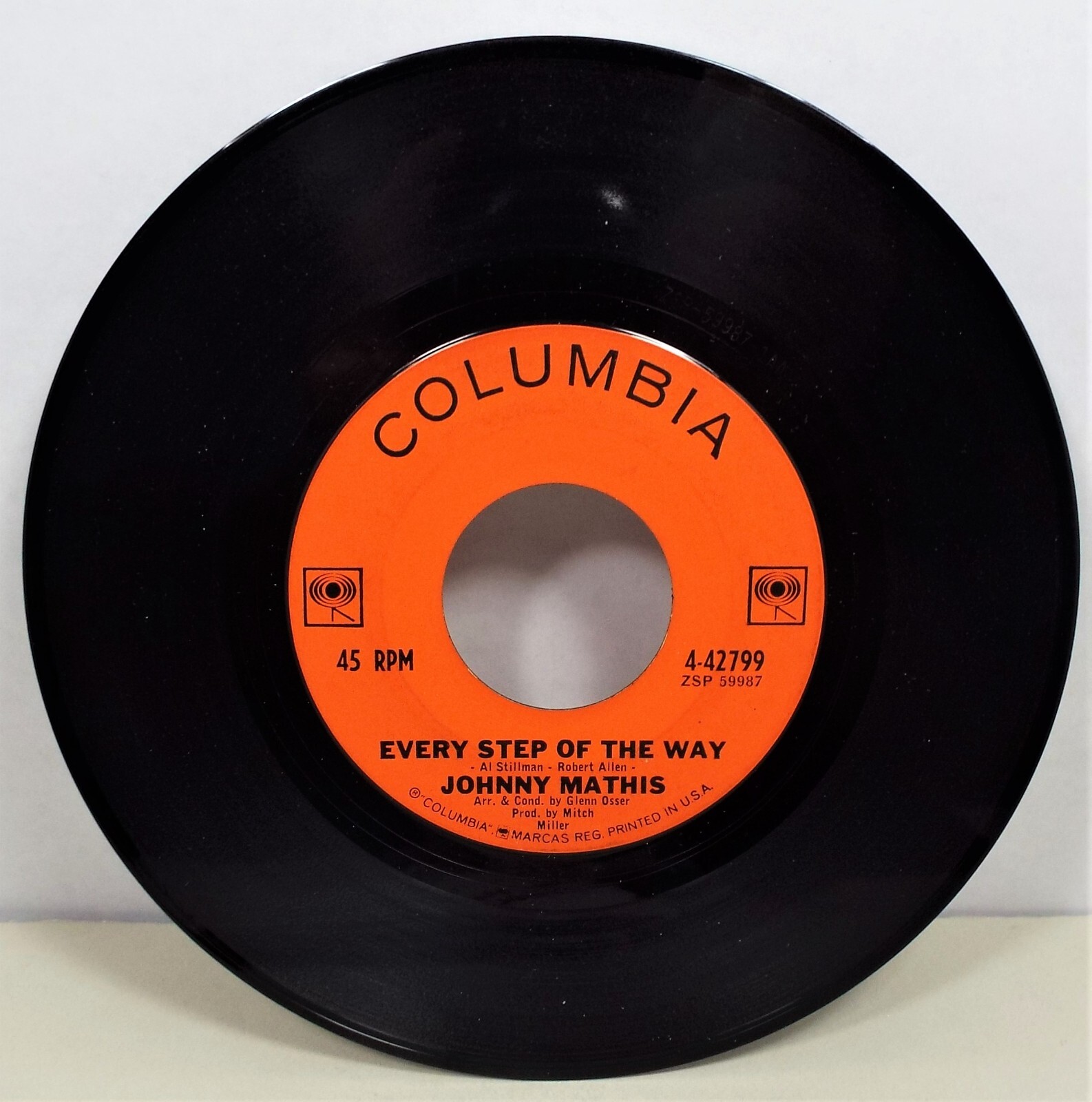 Johnny Mathis – Every Step Of The way/ No man Can Stand Alone – 4-42799 ...
