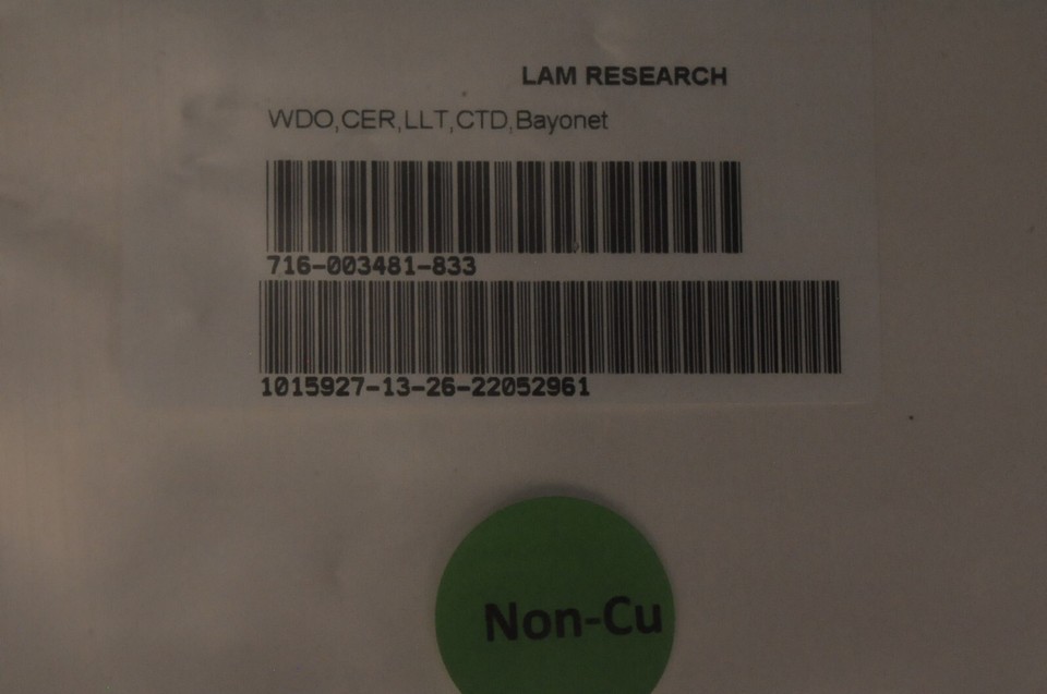 716-003481-833 / WINDOW CERAMIC LLT CTD BAYONET KIYO EX / LAM RESEARCH ...