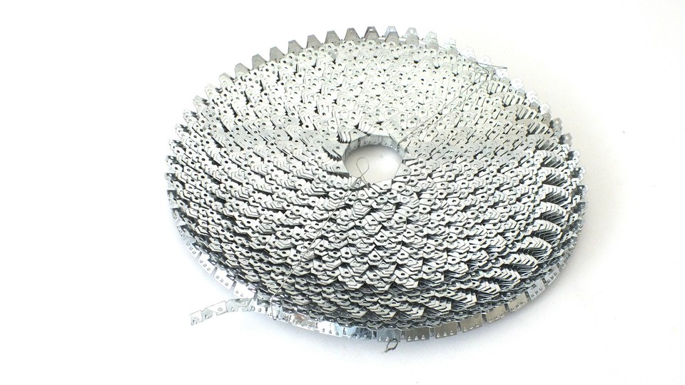 UPHOLSTERY METAL BACK TACK ROLL BLIND FINISH TACKING STRIP 2 OR 3 TEETH ...