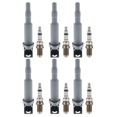 For BMW E46 E39 325i 325xi Set of 6 Ignition Coil w/ 6 Spark Plugs ...