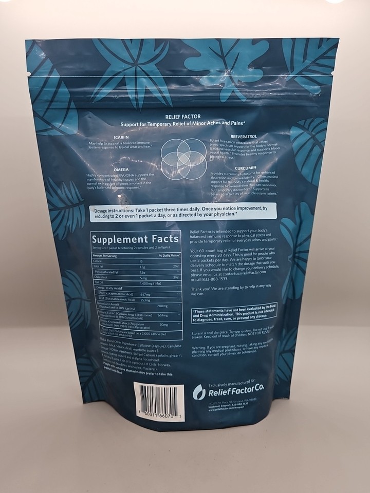 {A5} Relief Factor Support for Temporary Relief of Aches and Pains 60 ...