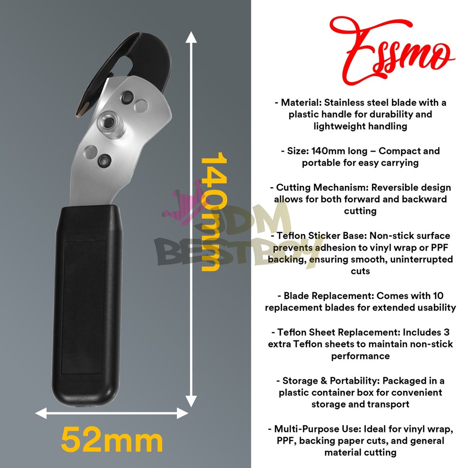 Cutter Slitter Safety Hidden Blade Utility Knife Car Vinyl Wrap Film ...