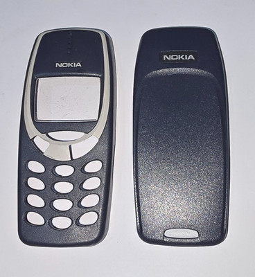 Genuine Nokia 3310 3330 Front Fascia + Battery Cover Housing Blue Grade ...