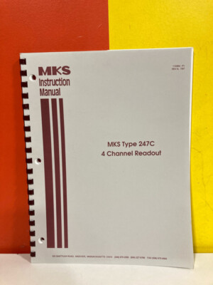 MKS 110354-P1 Type 247C 4 Channel Readout Instruction Manual | eBay