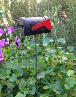 Miniature Fairy Garden Rustic Mailbox 6.5 x 2.5 Inches Metal Mailbox ...